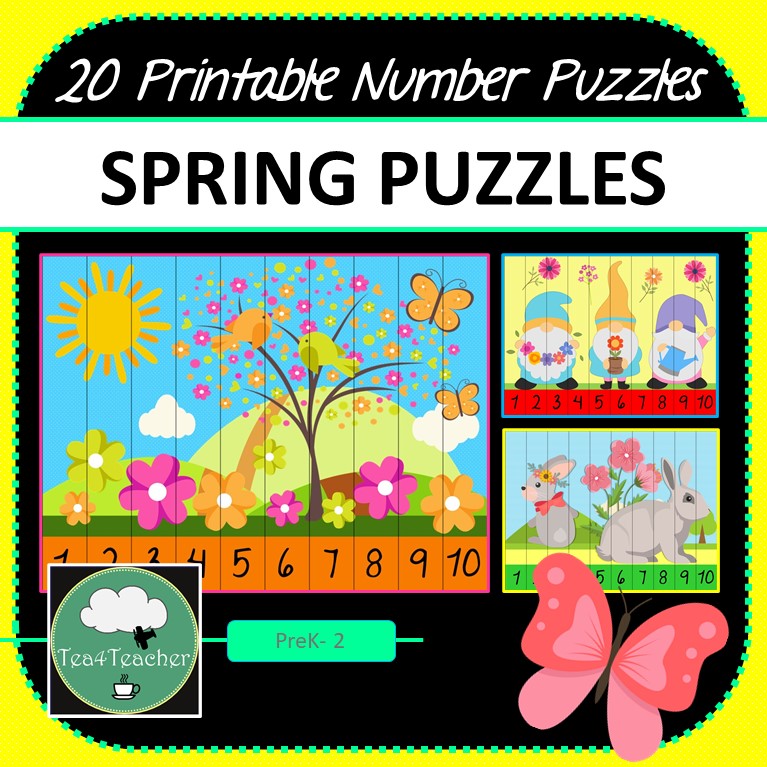 K-2 Puzzles for Counting and Skip Counting! – Tea4Teacher.